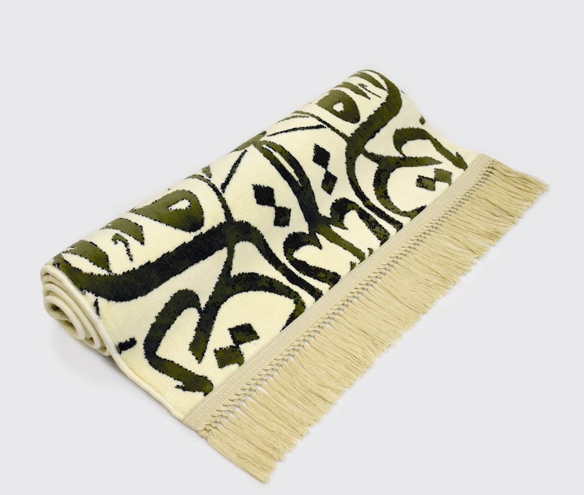 Arabic calligraphy prayer mat - Beige color