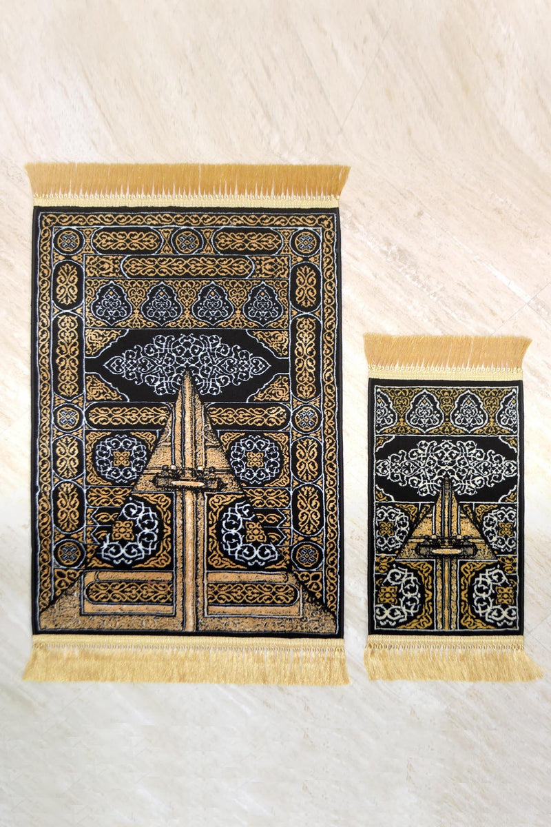 Set of 2 door of the Kaaba prayer mat